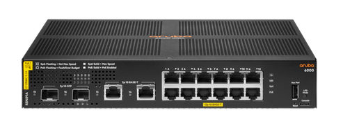 Aruba 6000 12G PoE 2G/2SFP 139W R8N89A מתג PoE ארובה מנוהל 12 פורטים ...